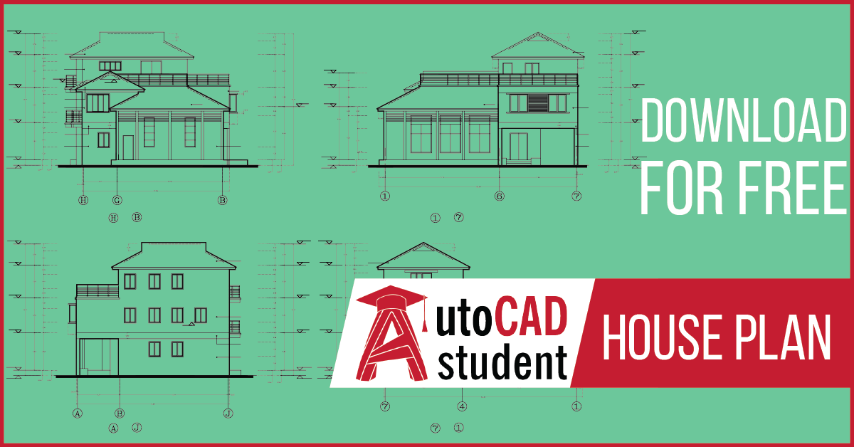 House plans - DWG Format N°04 | AutoCAD Student